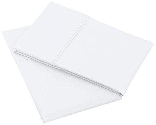 Amazon Basics 400 Thread Count Cotton Pillow Cases - Standard, Set of 2, White