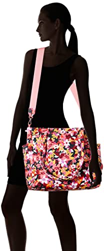 Vera Bradley Women's Cotton Utility Tote Bag, Rosa Floral - Recycled Cotton, One Size