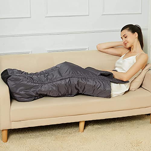 Heated Full Body Wraps, Woolala Electric Heating Pad Knee Hands Foot Warmer for Pain Relief, 6 Adjustable Temperature Levels/Auto Shut Off/Washable (Gray)
