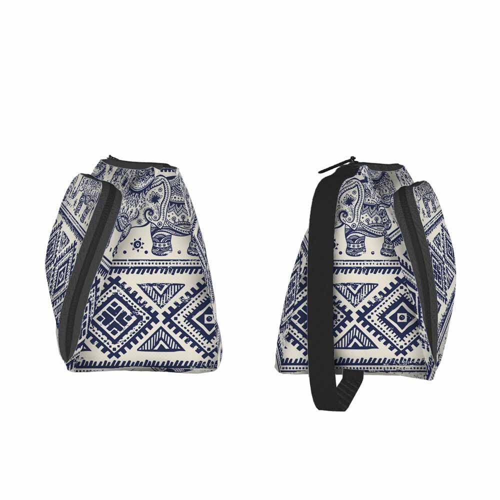 Nicokee Elephant Pencil Case Ethnic African Aztec Tribal Pencil Pouch Cosmetic Bag for School Office Travel