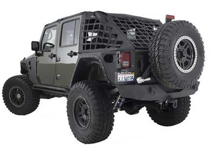 Smittybilt 76856-01 XRC Rear Bumper with Hitch and Tire Carrier for Jeep JK, (Box 1 of 2)