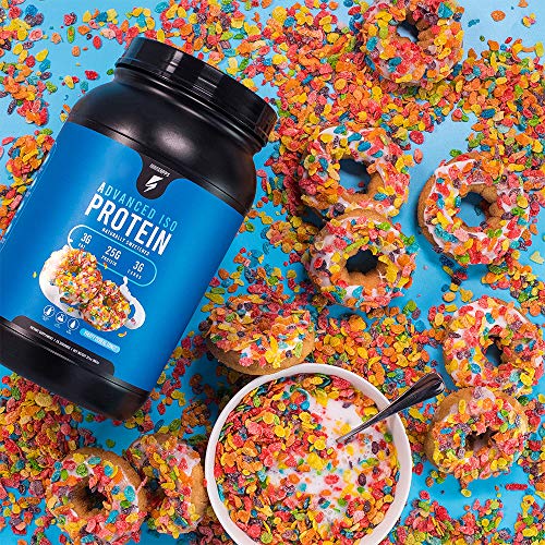 InnoSupps Advanced Iso Protein | 100% Whey Isolate Protein Powder | No Artificial Sweeteners| Low Fat, Low Carbs | 25g of Protein | Hormone Free, Gluten Free, Soy Free | (Fruity Cereal Donut)