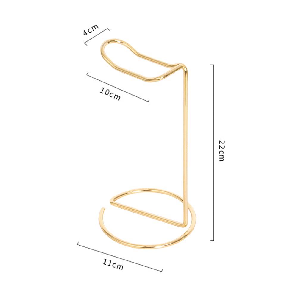 Headphone Stand Metal Headset Holder Earphone Display Rack Hanger for Table Desk Orgnizer, 1 Pack (Gold)