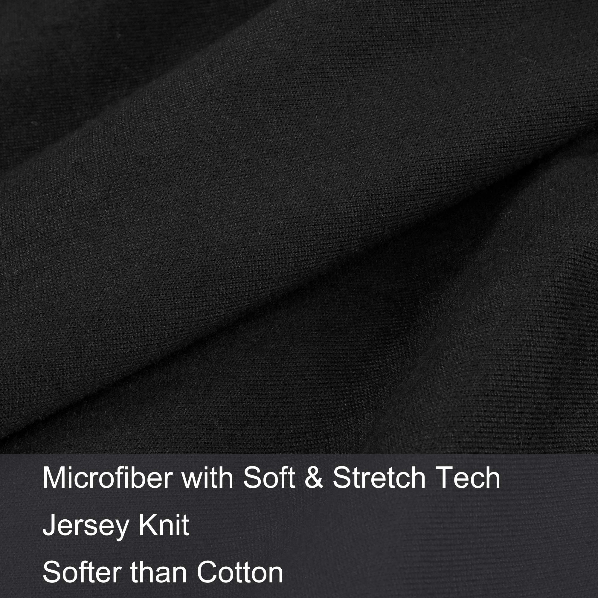 Stretch Toddler Pillowcases - Jersey Knit Travel Pillow Cases to Fit Pillows Sized 12x16, 13x18 or 14x20, Ultra Soft Envelope Closure, Small, Set of 2, Black