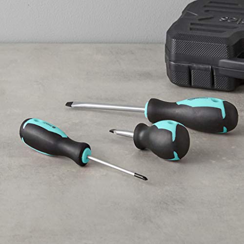 Amazon Basics 12-Piece Magnetic Screwdriver Set, Turquoise