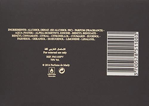 PARFUMS DE MARLY - Habdan - 4.2 Fl Oz - Eau De Parfum For Men - Top notes Incense, Saffron - Heart notes Apple, Agarwood, Rose - Base notes Amber, Maltol, Opoponax - 125ml