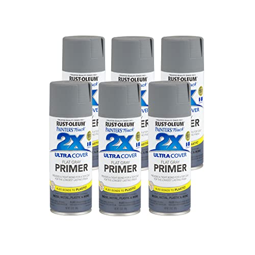 Rust-Oleum 249088-6 PK Painter's Touch 2X Ultra Cover, 6 Pack, Flat Gray Primer