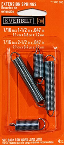 Zinc Plated Extension Springs, Assorted 7/16 in., 4-Pack