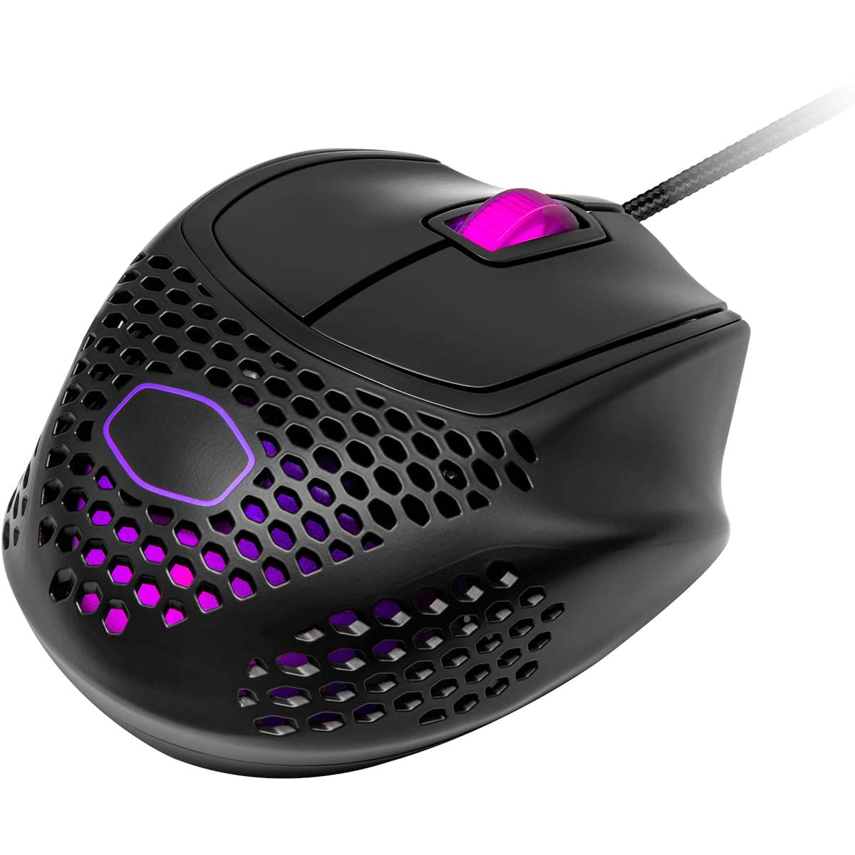 Cooler Master MM720 RGB-LED Claw Grip Wired Gaming Mouse - Ultra Lightweight 49g Honeycomb Shell, 16000 DPI Optical Sensor, 70 Million Click Micro Switches, Smooth Glide PTFE Feet - Matte Black