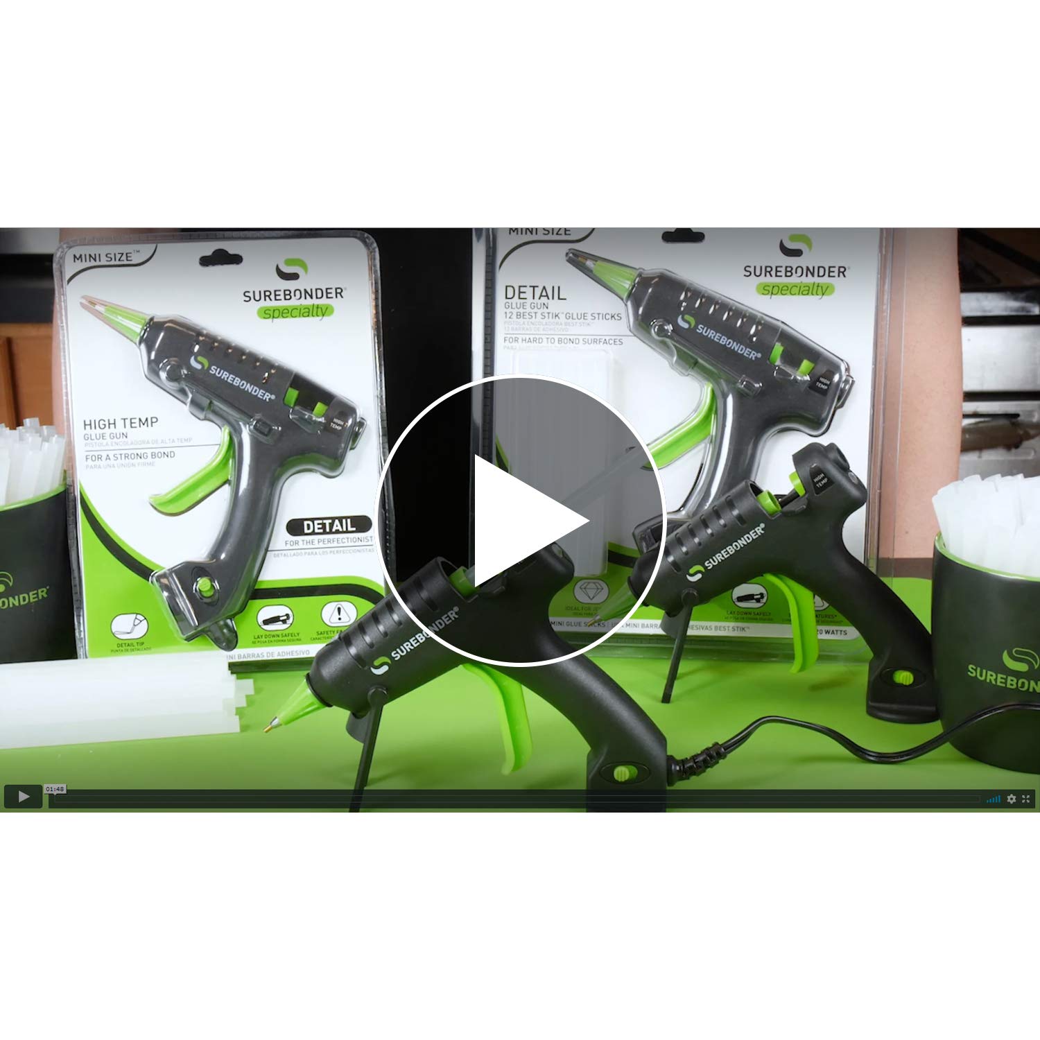 Surebonder H-195F Specialty Series 20 Watt Mini Size High Temperature Detail Hot Glue Gun
