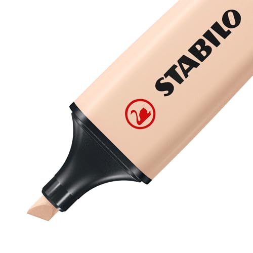 STABILO Highlighter BOSS ORIGINAL NatureCOLORS - Pack of 4 - Beige, Warm Grey, Earth Green, Black