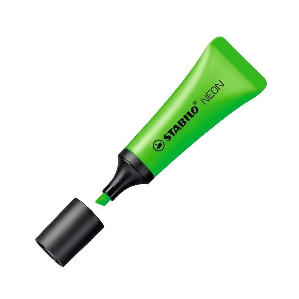 Stabilo Neon Highlighter Pen Green Colours