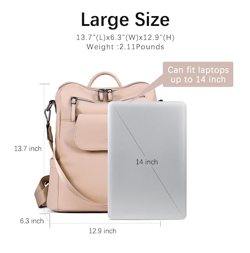 CLUCI Leather Backpack for Women Convertible Backpack Purse Travel Large Fashion Designer Ladies Purse