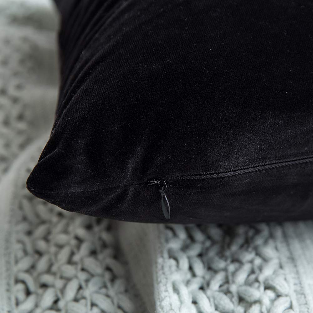 MIULEE Velvet Soft Soild Decorative Square Throw Pillow Cover Cushion Case for Sofa Bedroom Car 12 x 20 Inch 30 x 50 cm