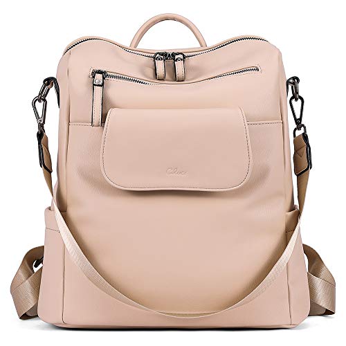 CLUCI Leather Backpack for Women Convertible Backpack Purse Travel Large Fashion Designer Ladies Purse