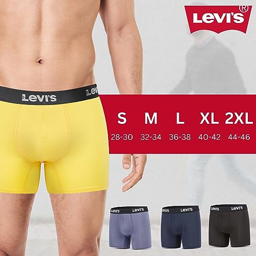 Levi's Mens Underwear 4 Pack Microfiber Boxer Briefs for Men Super Soft