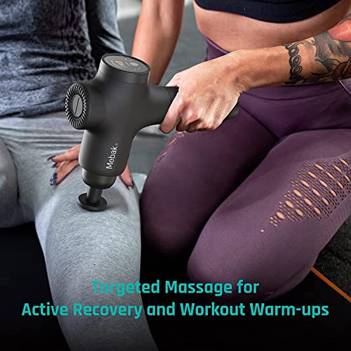 Mebak 3 Massage Gun Deep Tissue Massager for Pain Relief Neck Back Body Relaxation, Super Quiet Portable Electric Percussion Massage Black