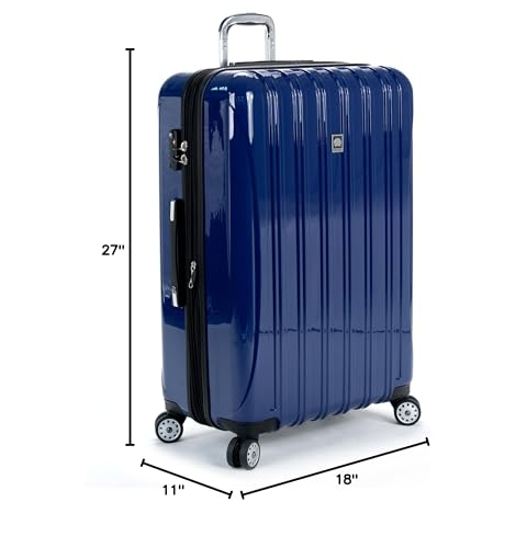 Delsey Luggage Aero 2 Piece Set (21" Carry-On & 25") (Cobalt Blue)