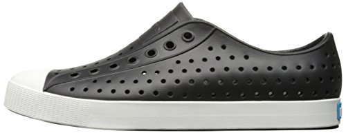 Native Shoes, Jefferson, Lightweight Sneaker for Adults, Jiffy Black/Shell White, 8 M US Women/6 M US Men