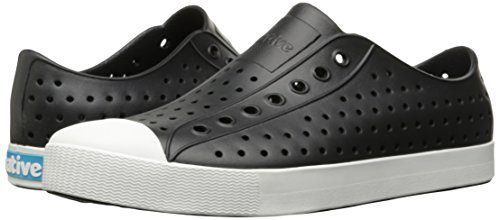 Native Shoes, Jefferson, Lightweight Sneaker for Adults, Jiffy Black/Shell White, 8 M US Women/6 M US Men