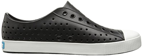 Native Shoes, Jefferson, Lightweight Sneaker for Adults, Jiffy Black/Shell White, 8 M US Women/6 M US Men