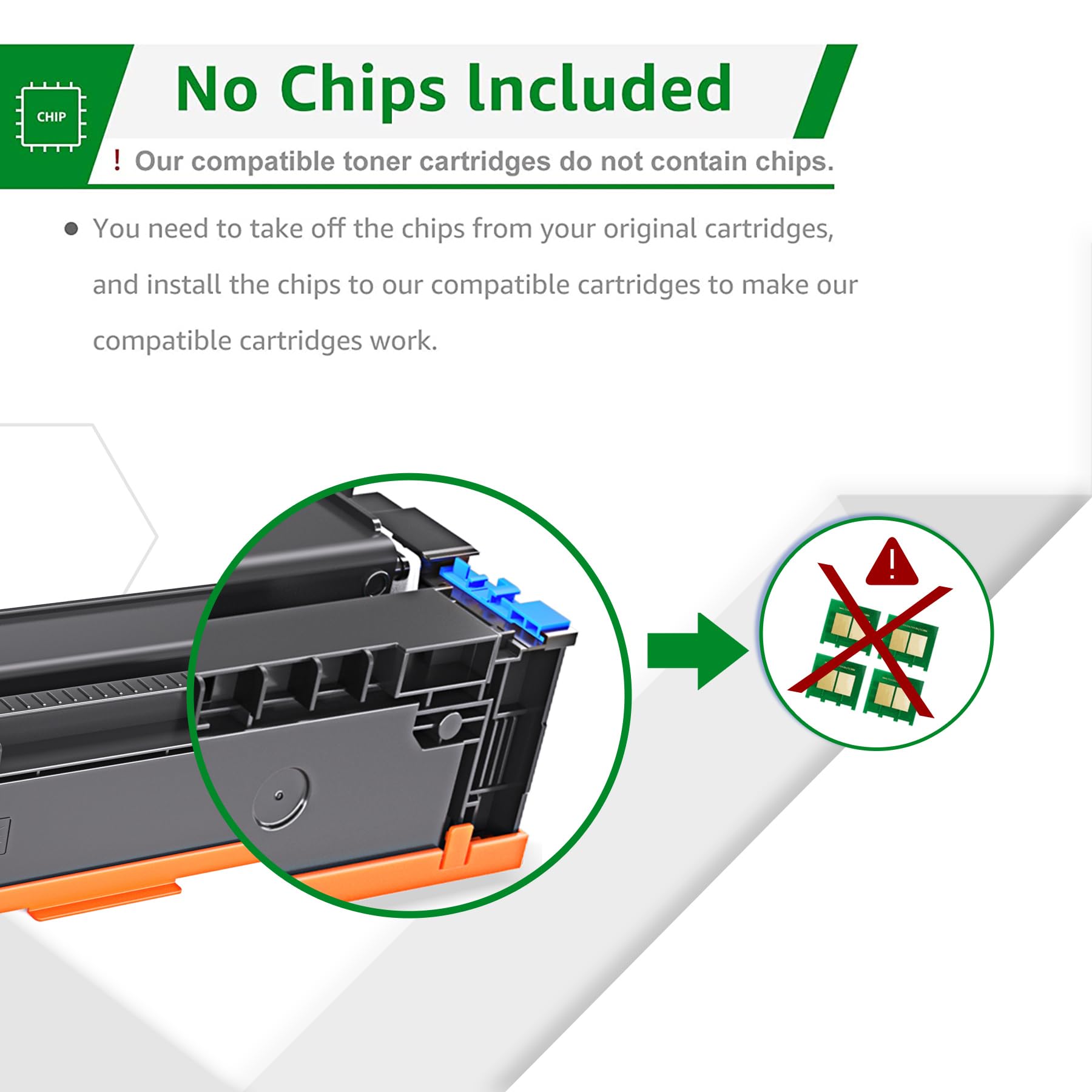 GREENSKY Compatible 414A Toner Cartridge 4 Pack Replacement for HP 414X W2020A W2021A W2022A W2023A for Color Laserjet Pro MFP M479fdw M479fdn M454dw M454dn M479 Printer Ink(Black Cyan Yellow Magenta)