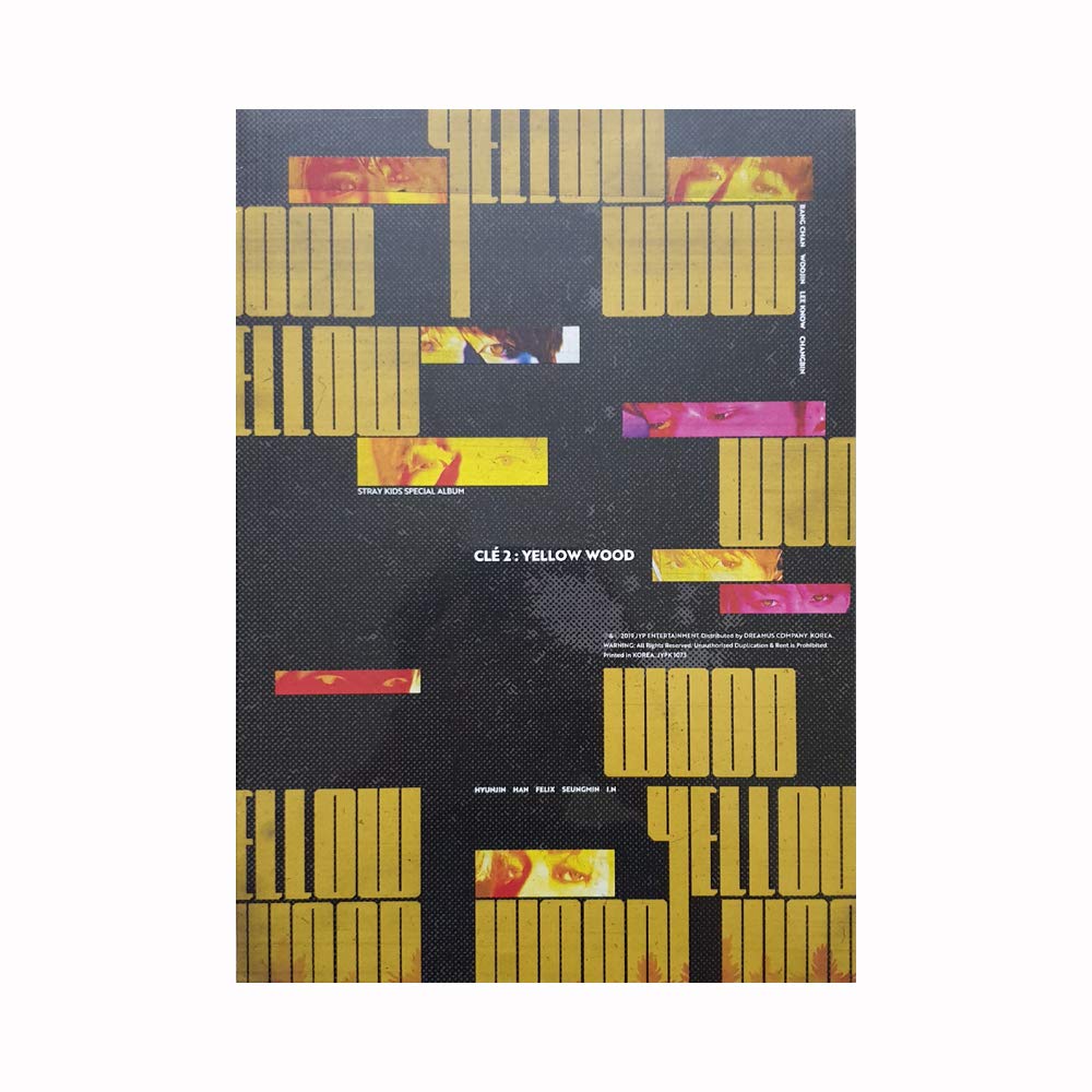 STRAY KIDS Special Album - CLE 2 : Yellow Wood ( Yellow Wood Ver. ) CD+Photobook+QR Photocards+( Extra 4 Photocards + 1 Double-Sided Photocard )