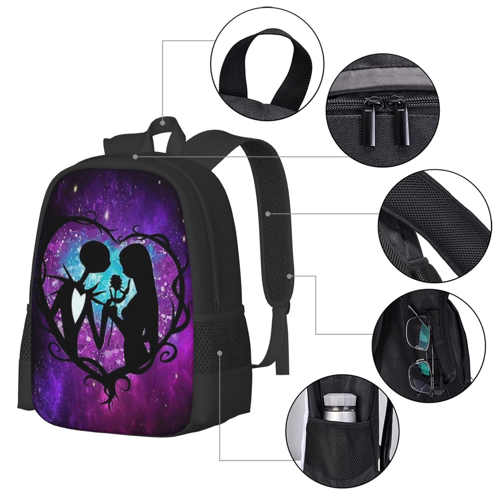 UINTA Halloween Backpack 3D Printed Large Capacity Laptop Backpack Travel Casual Bag