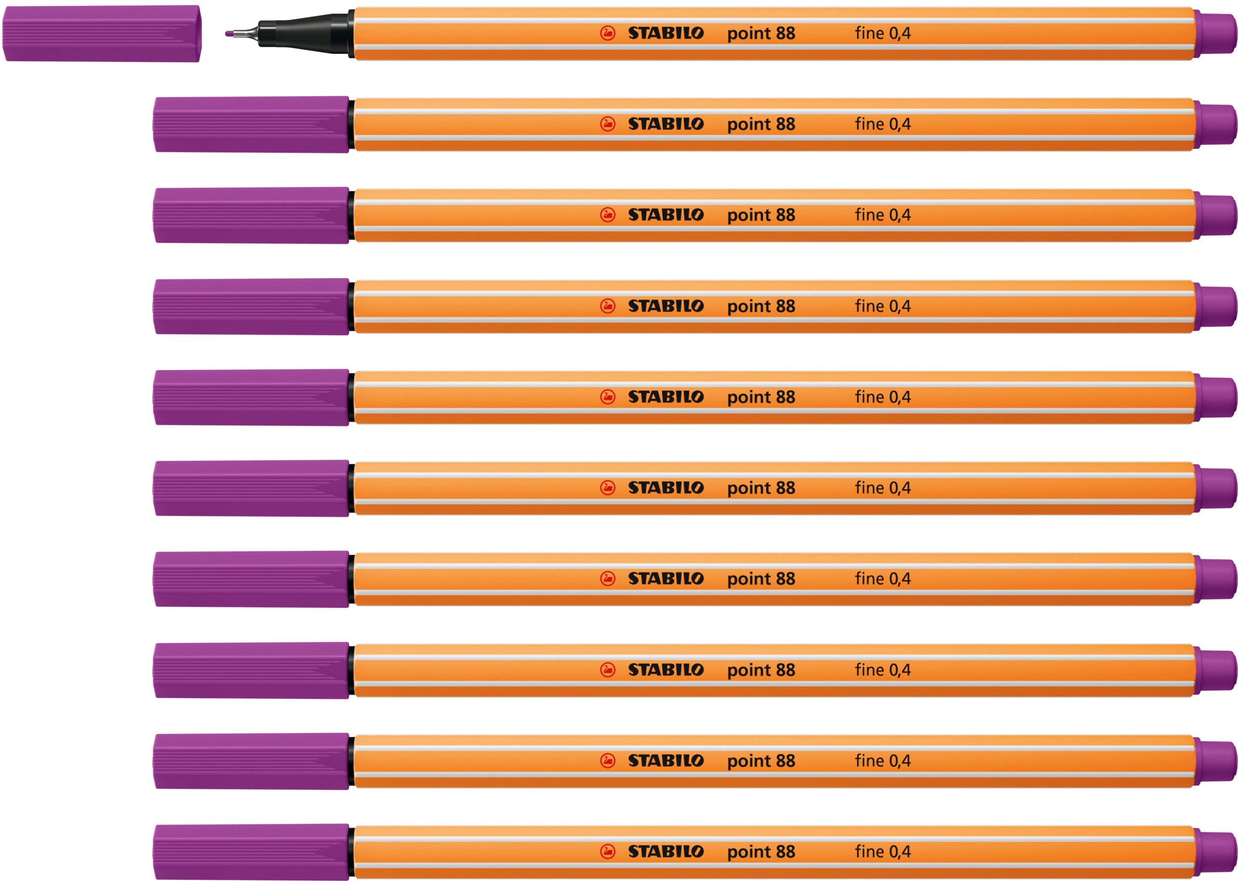 STABILO Fineliner point 88 - Pack of 10 - Lilac