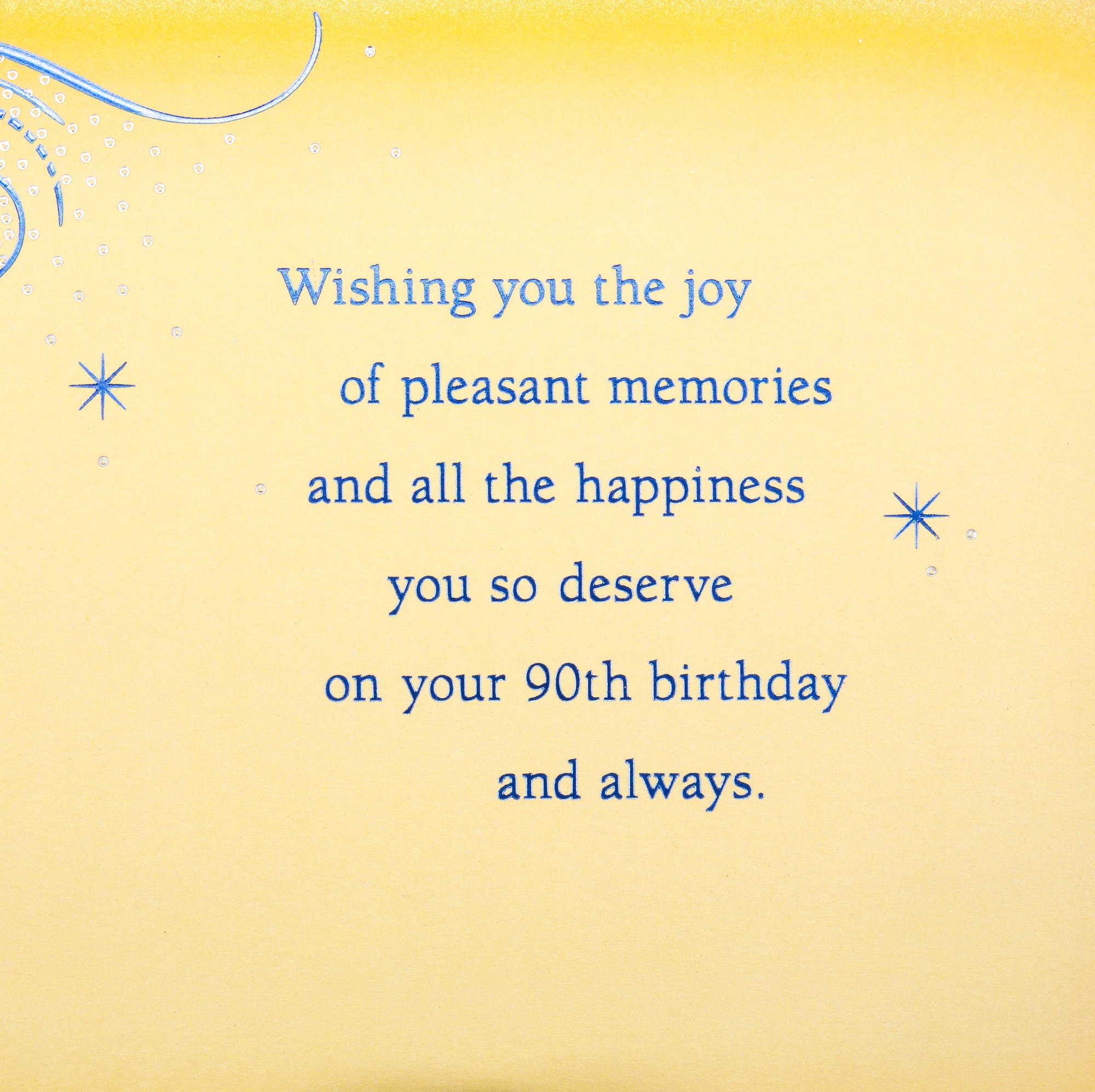 Hallmark 90th Birthday Card (Happiness You Deserve)