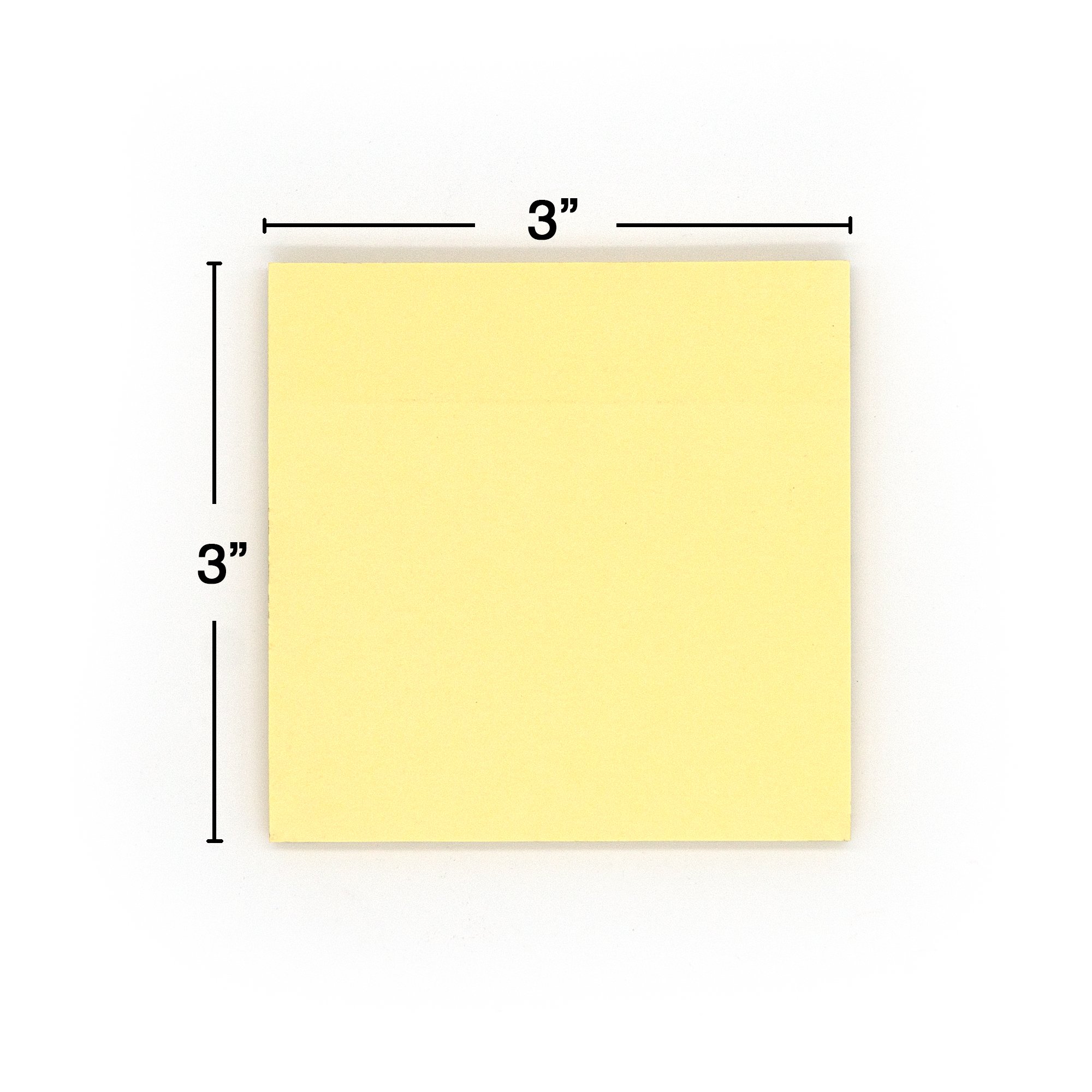 Sticky Notes 3" x 3 inch Yellow Stick On Note. Self Stick It Notes. Strong Sticking Square Stickies. Small Square Removable Memo Pad to Post in Office, Home, School. 12 Pads - Emraw