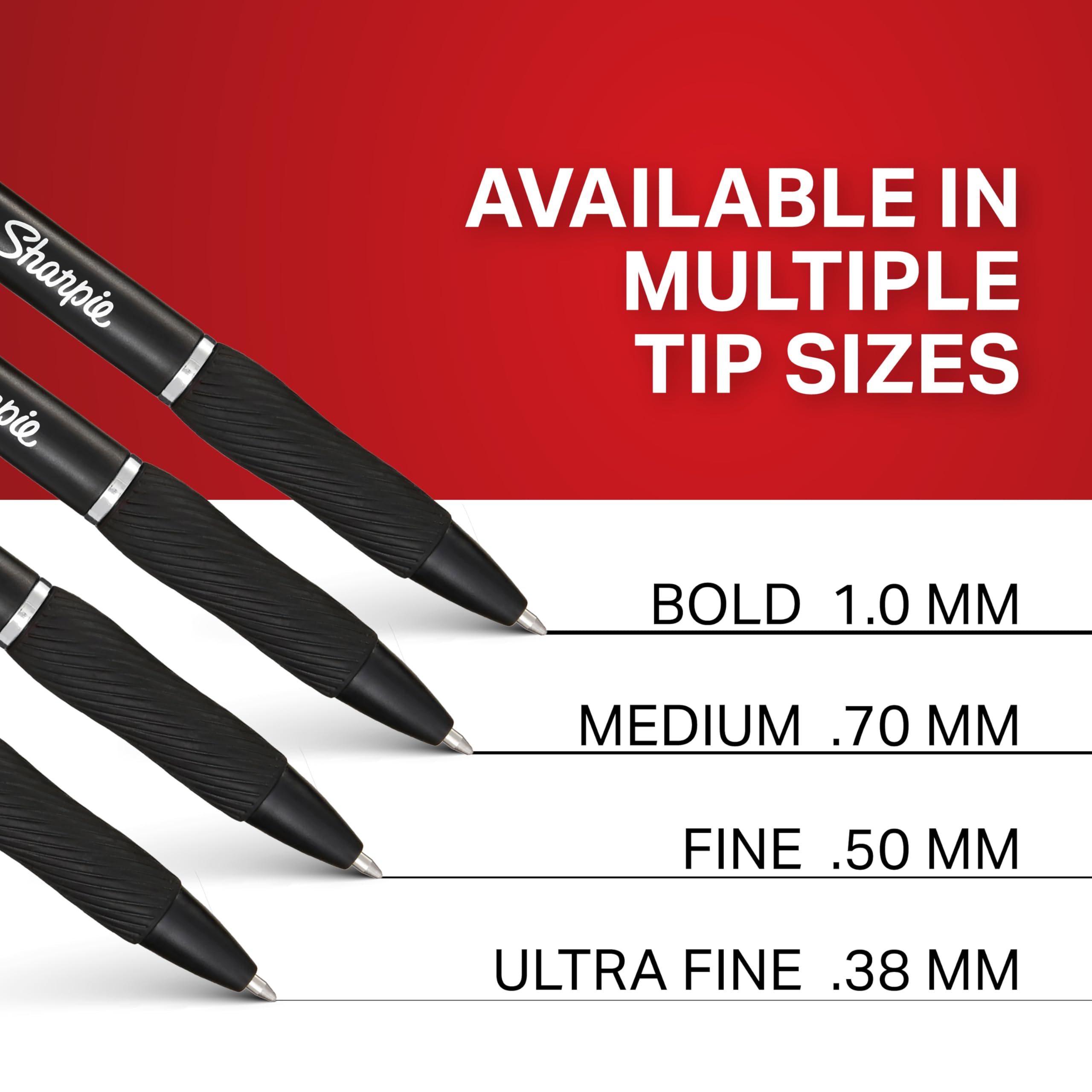 SHARPIE S-Gel, Gel Pens, Fine Point (0.5mm), Black Ink Gel Pen, 12 Count