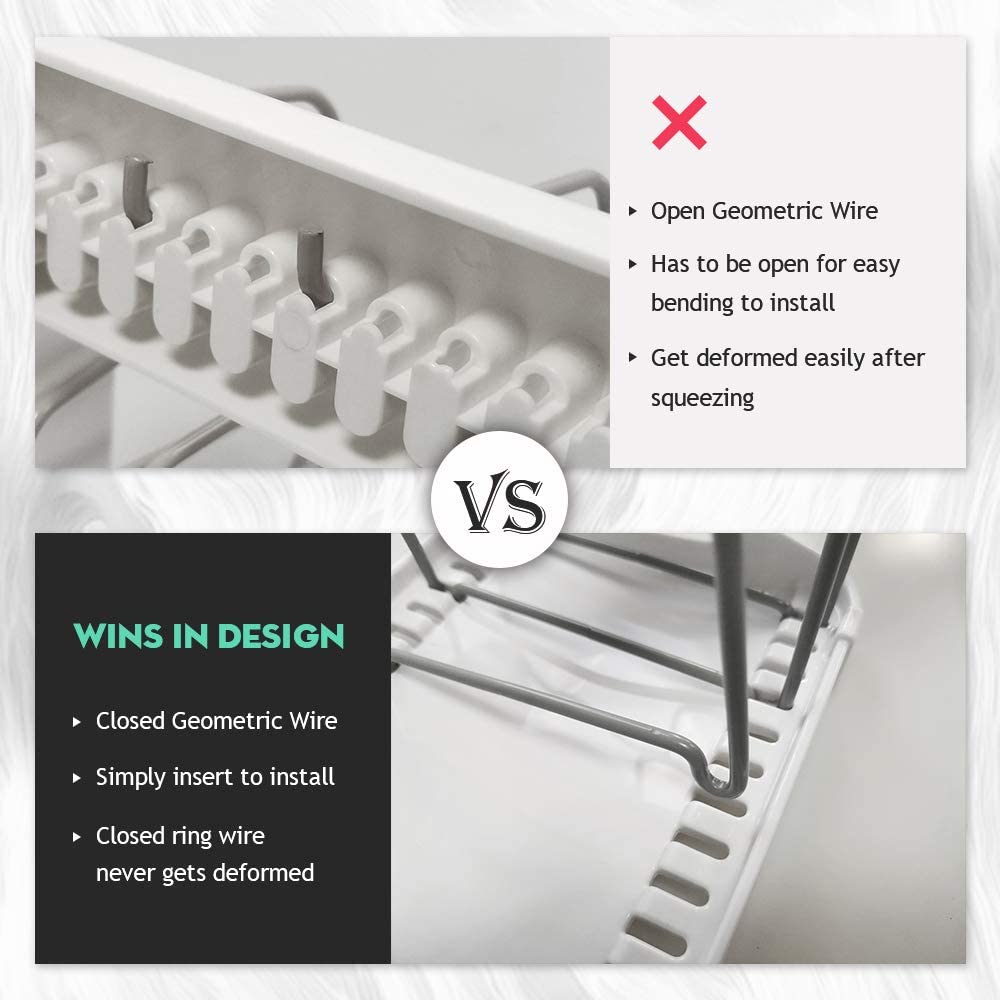 EVERIE Adjustable Bakeware Organizer Pot Lid Holder Rack for Pots, Cake Molds, Cutting Boards, Mats, Cookware, GS02SS