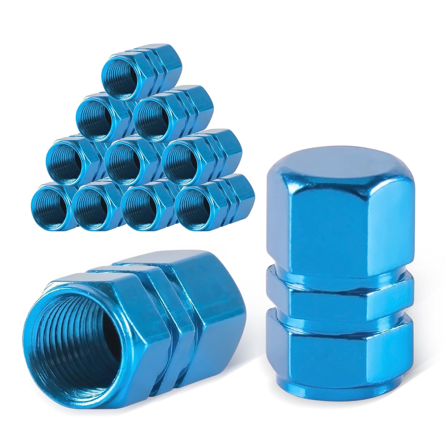 Car Tire Valve Caps Valve Stem Cover Compatible with Series Tire Car Decoration Accessories(Black)