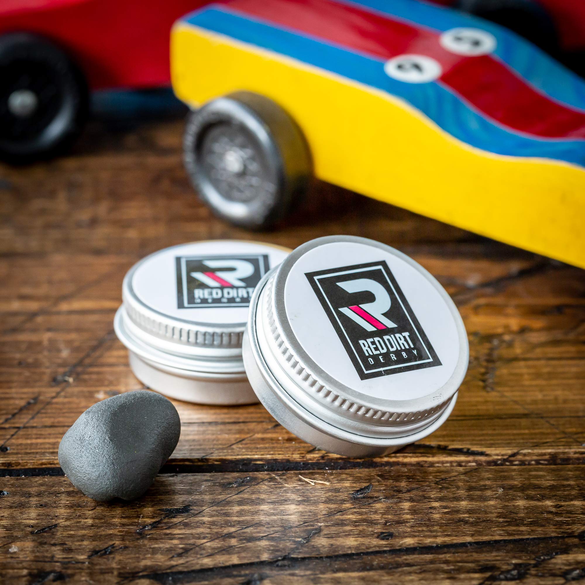 Red Dirt Derby 2 oz (2 Packs - 1 oz Each) Tungsten Putty Weights for Pinewood Car Racing and Fishing