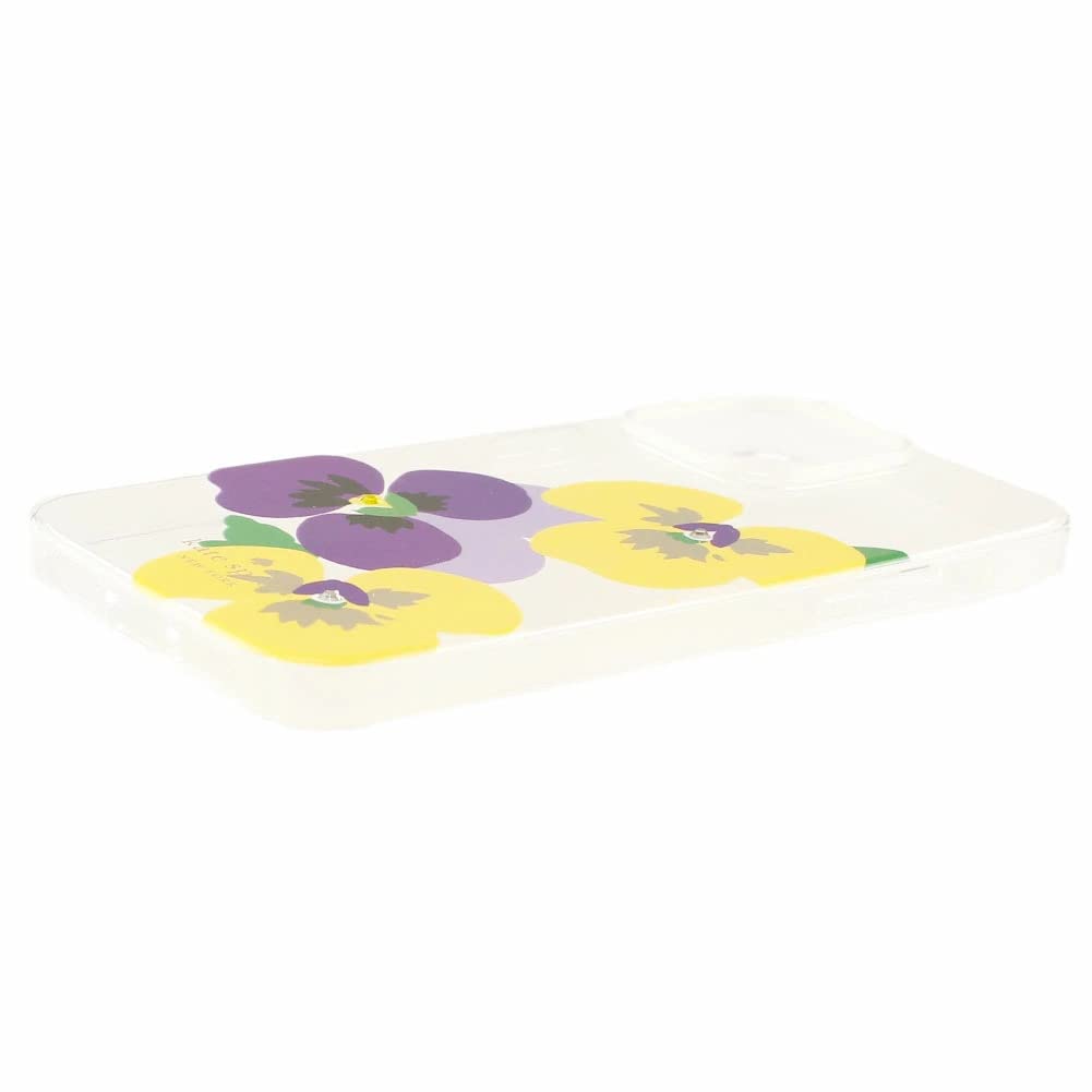 kate spade new york Jeweled Pansy Toss Resin iPhone 14 Pro Max Case Clear