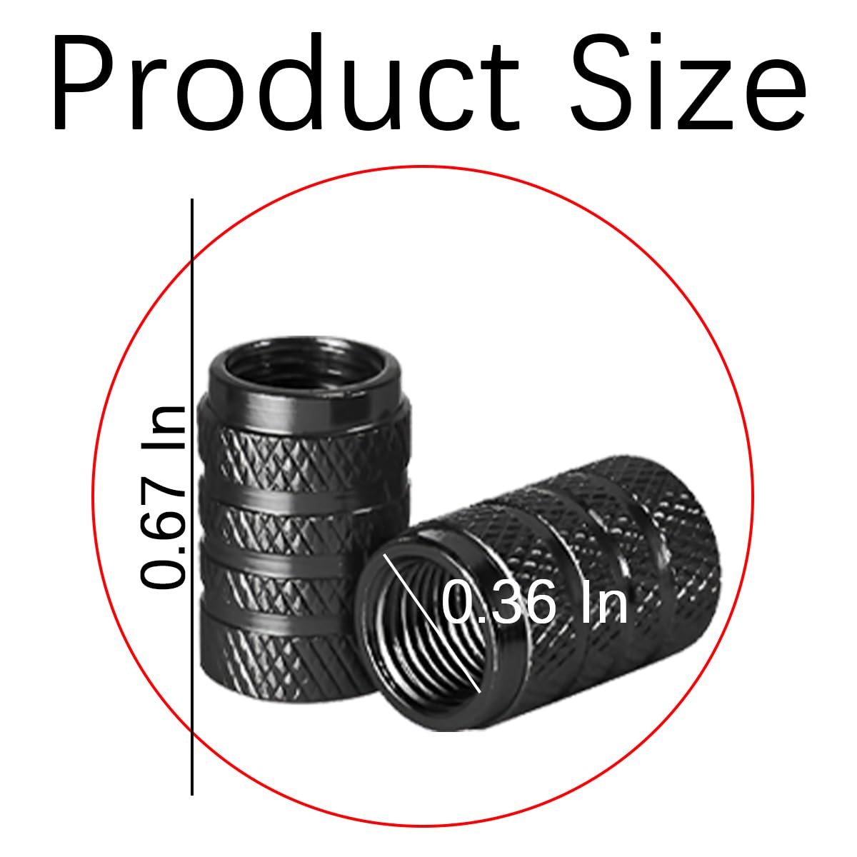 Osilly 12 Pcs Car Tire Valve Stem Cap Covers, Aluminum Alloy Air Caps Cover, Leak-Proof and Corrosion Resistant Auto Accessories, Universal Stem Cap for Trucks SUVs Motorcycles (Black)