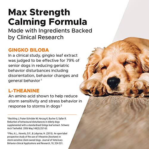 PetHonesty Hemp Calming Max Strength Chews for Dogs - All-Natural Soothing Snacks with Hemp + Valerian Root, Dog Stress & Dog Anxiousness - Helps Aid with Thunder, Fireworks, Chewing & Barking (Duck)