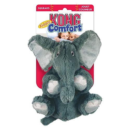 KONG - Comfort Kiddos Elephant - Fun Plush Dog Toy with Removable Squeaker - For Large Dogs