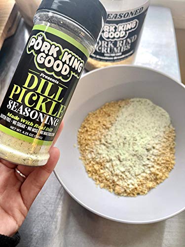 Pork King Good Dill Pickle Seasoning for Cooking and Popcorn Seasoning - Keto Friendly, Paleo, No MSG, Gluten Free (Dill Pickle, Single Shaker)