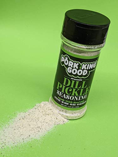 Pork King Good Dill Pickle Seasoning for Cooking and Popcorn Seasoning - Keto Friendly, Paleo, No MSG, Gluten Free (Dill Pickle, Single Shaker)