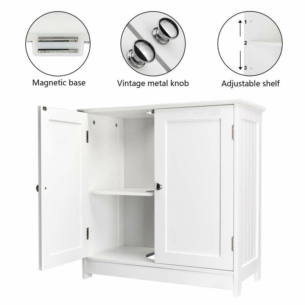 24" Bathroom Vanity Cabinet Single Wood Vessel Sink Top Sink Cabinet Modern