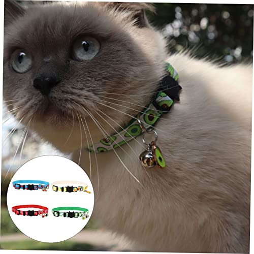 Mipcase 4pcs Pet Fruit Collar Small Cat Collar Cat Collars Personalized Small Puppy Collar Dog Collar Quick Release Buckle Pet Party Decor Favor Breakaway Cat Collar Cat Supplies Separate