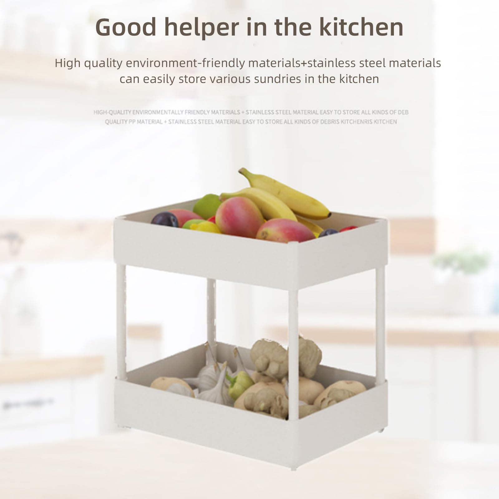 Under Sink Organizer Pull Out Under Sink Storage Rack 2 Tier Under Bathroom Cabinet Storage Multi Purpose Under Cabinet Storage for Kitchen Bathroom Cabinet(white#2)