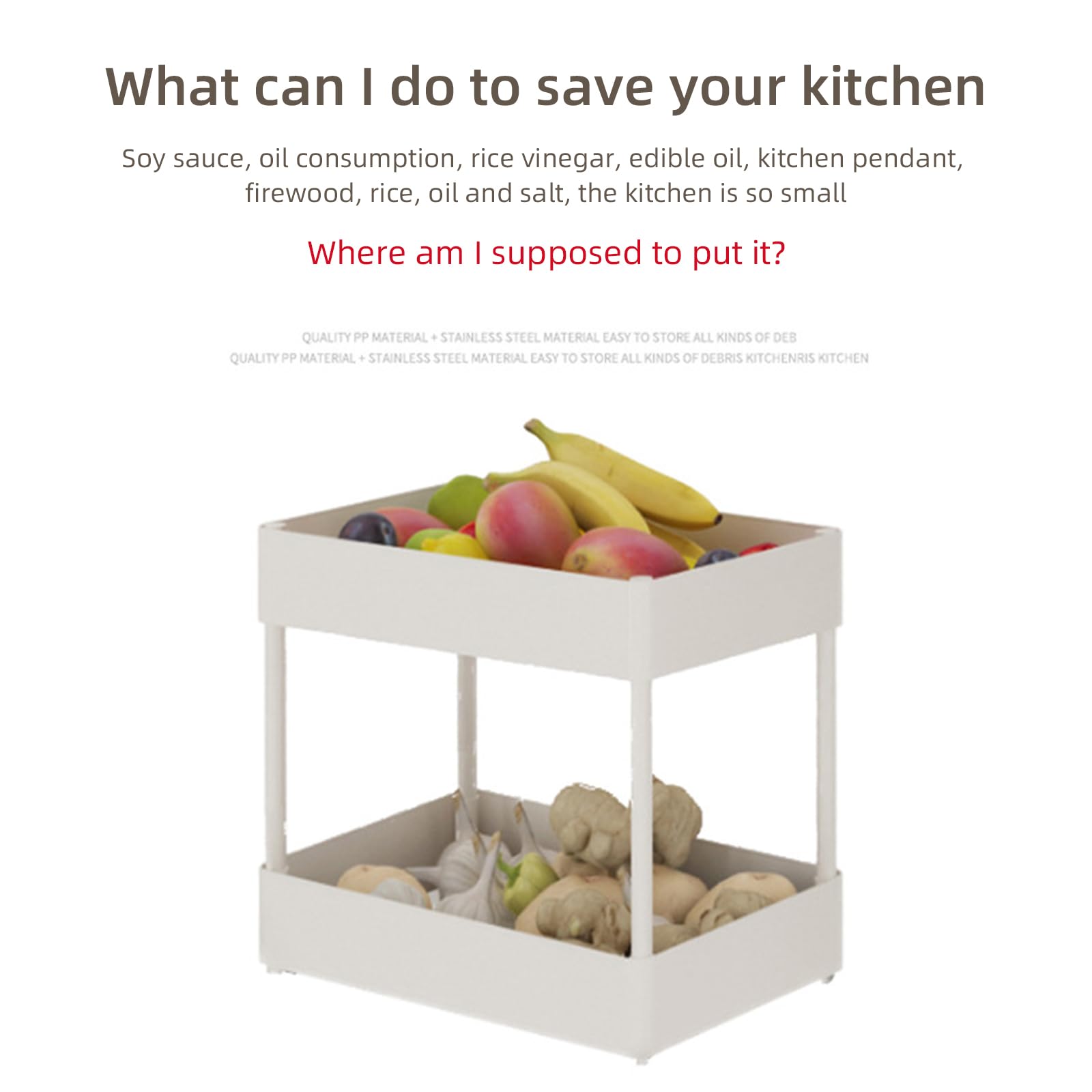 Under Sink Organizer Pull Out Under Sink Storage Rack 2 Tier Under Bathroom Cabinet Storage Multi Purpose Under Cabinet Storage for Kitchen Bathroom Cabinet(white#2)