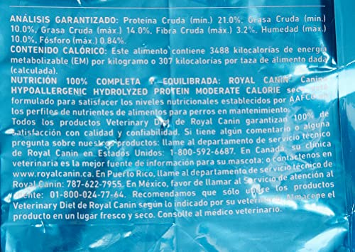 Royal Canin Veterinary Diet Canine Hypoallergenic Moderate Calorie Dry Dog Food 7.7 lb bag