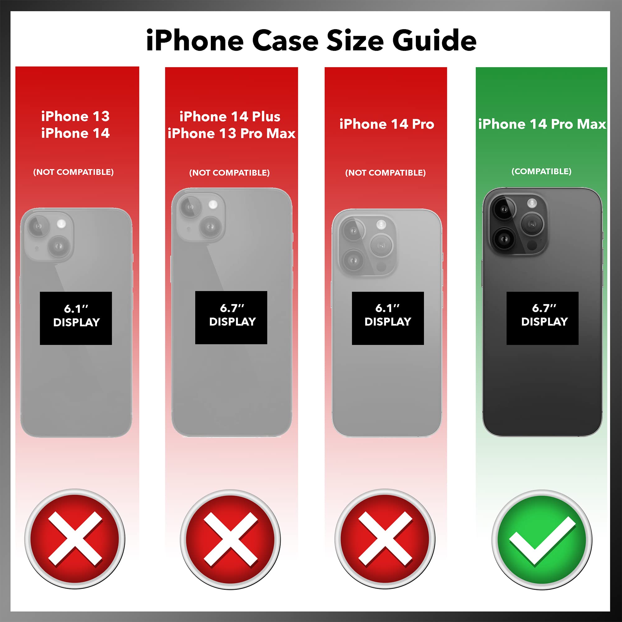 OtterBox Defender Pro Series Screenless Edition Case and Holster for iPhone 14 Pro Max (ONLY) (Black)