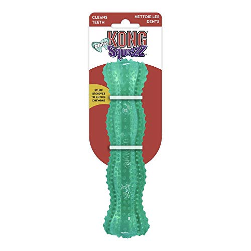 KONG - Squeezz Dental Stick - Unique Flexible Texture, Teeth and Gum Cleaning Dog Toy - for Medium/Large Dogs