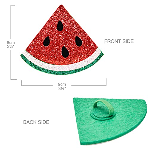 Blueberry Pet 2022 New Summer Sparkle Dog Collar, Adjustable Medium Size, Neck 14.5"-20", Zesty Fruit Watermelon Blue, Pet Collar with Detachable Accessory
