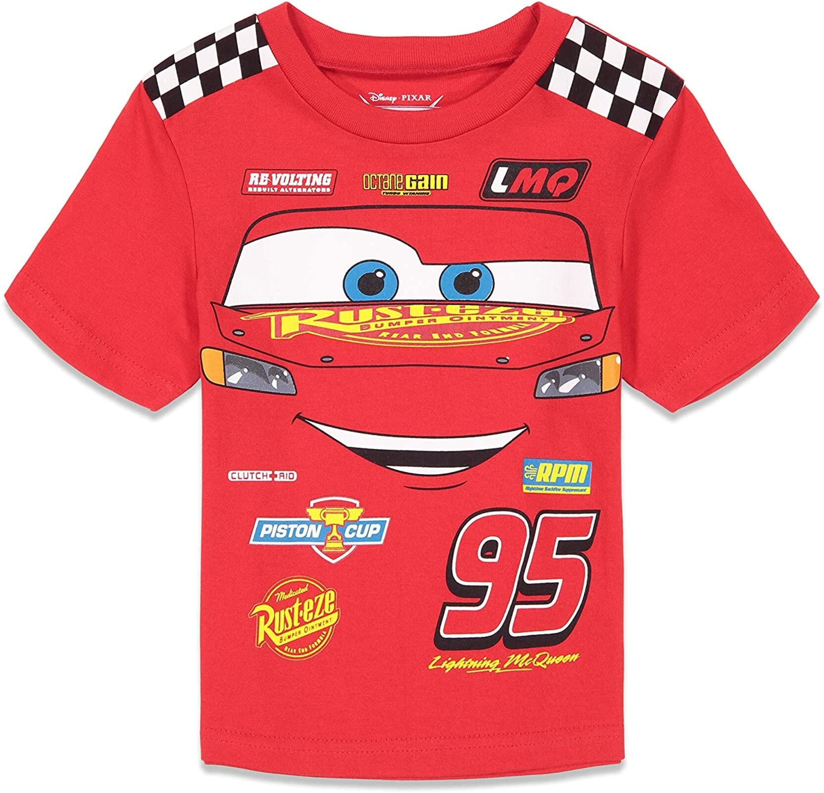 Disney Pixar Cars Lightning McQueen Tow Mater Toddler Boys 3 Pack Graphic T-Shirts Multicolor 5T